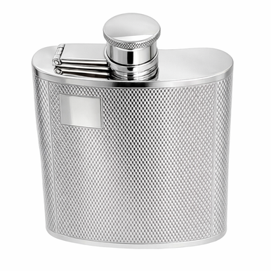 Engine Turned English sterling Flask with Bayonet Fitting.SKU:ANT4132 ...