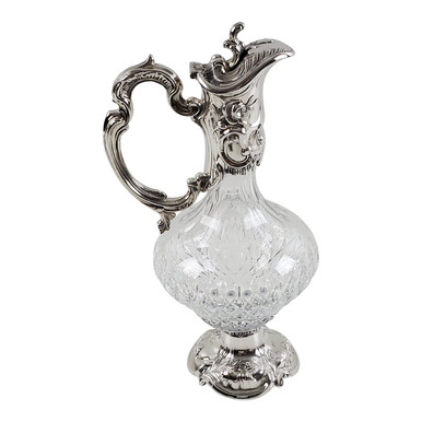 Claret Jug-French Cut Crystal Silver Plate. SKU #: C304. - Corbell ...