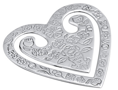 Hand engraved Victorian pattern heart bookmark (GT122) - Corbell Silver ...