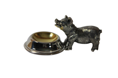 Salt Pig with Spoon Silver Plate (C1582) - Corbell Silver Store