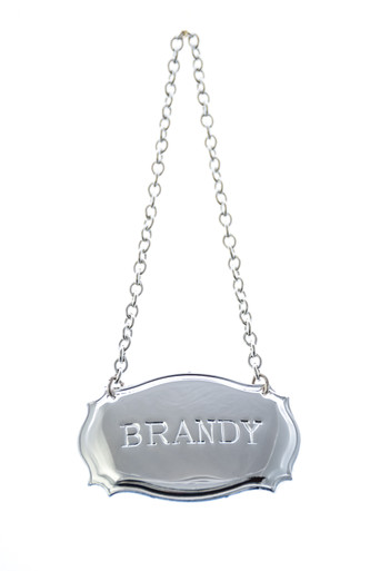 Decanter Label Chippendale Design Brandy Silver Plate. SKU ...