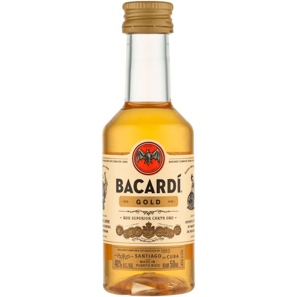 50ml Mini Bacardi Gold Puerto Rico Rum | FineWineHouse