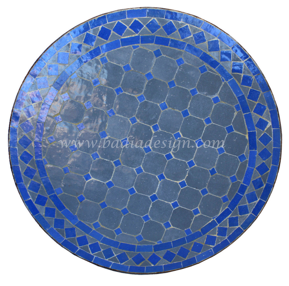 Round Moroccan Tile Table Top for Indoor or Outdoor use from Badia ...