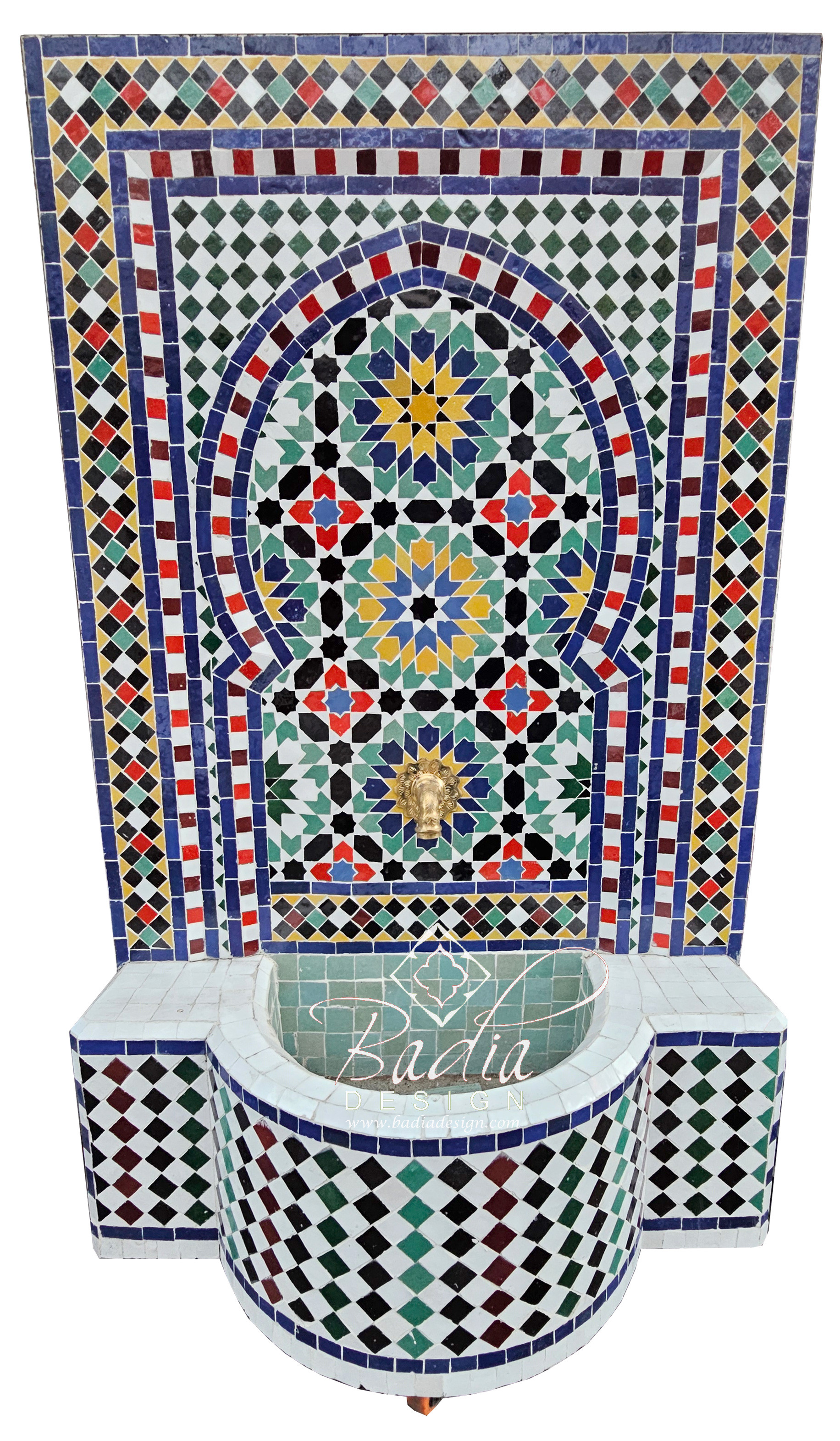 Multi-Color Mosaic Tile Water Fountain from Badia Design Inc.