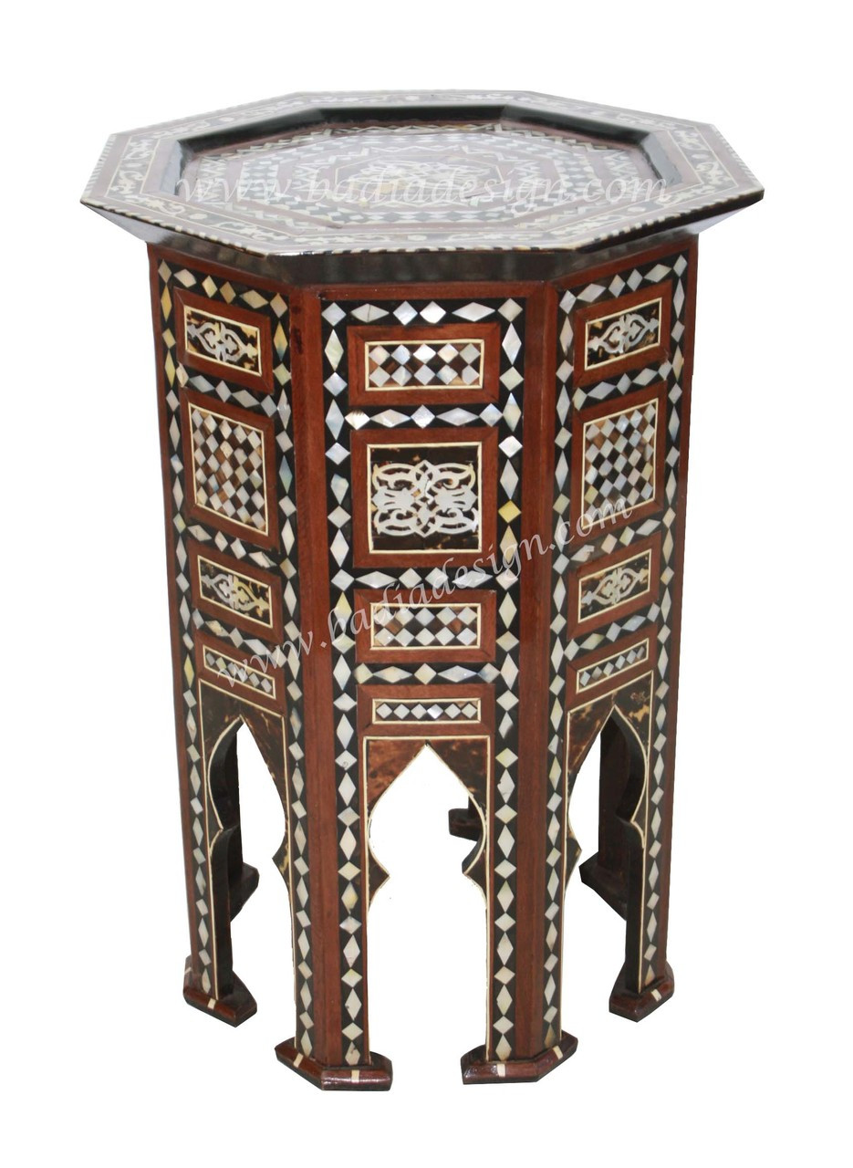 Syrian Design Inlay Side Table from Badia Design Inc.