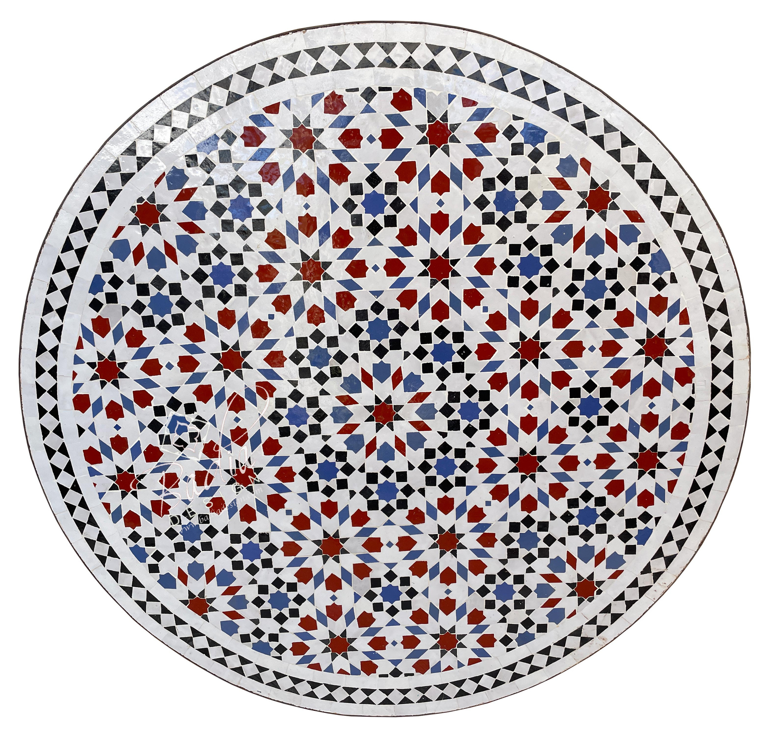 Moroccan Mosaic Outdoor Tile Table Top from Badia Design Inc.