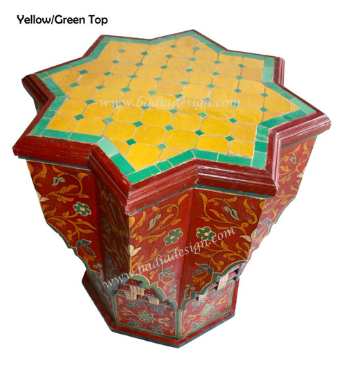 Hand Painted Star Shaped Side Table from Badia Design Inc.