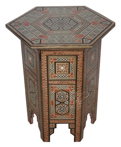 Syrian Design Inlay Side Table from Badia Design Inc.