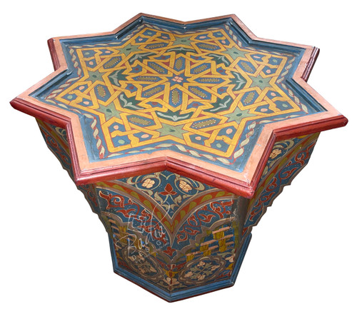 Hand Painted Star Shaped Side Table from Badia Design Inc.