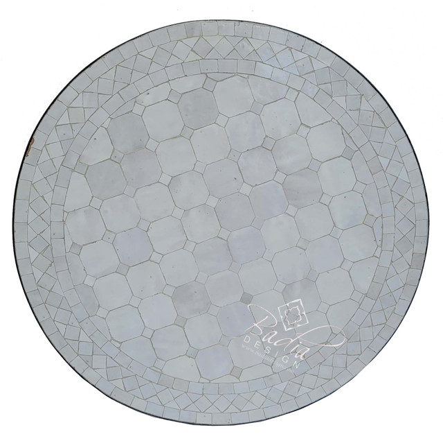 Moroccan Round Tile Table Top from Badia Design Inc