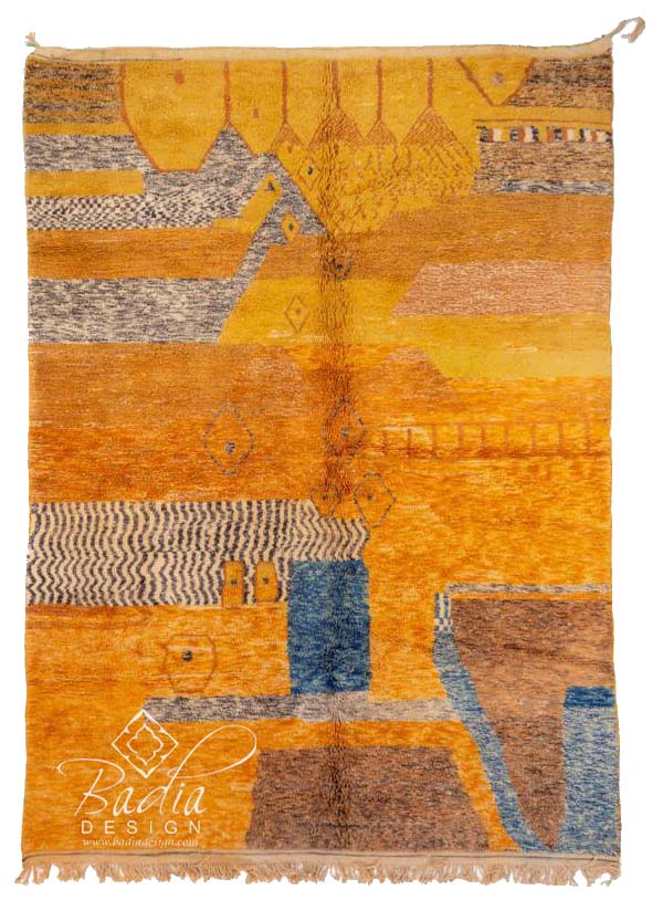 Colorful Handmade Berber Area Rug from Badia Design Inc.