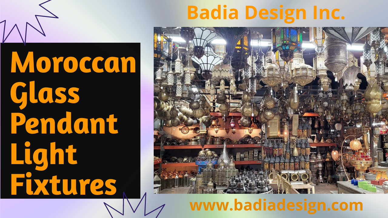 Moroccan Glass Pendant Light Fixtures - Badia Design Inc.