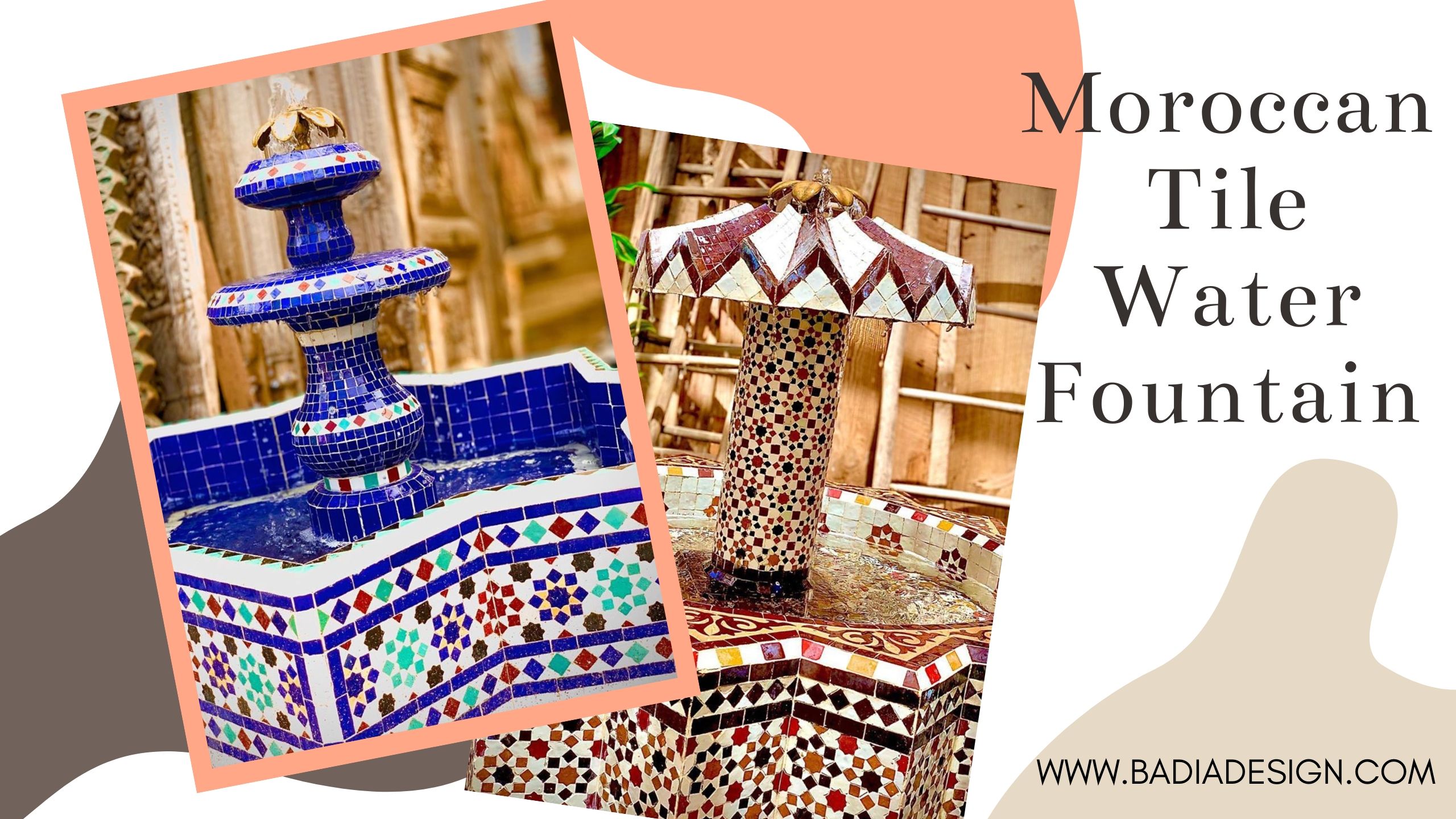 Moroccan Tile Water Fountains - Badia Design Inc.