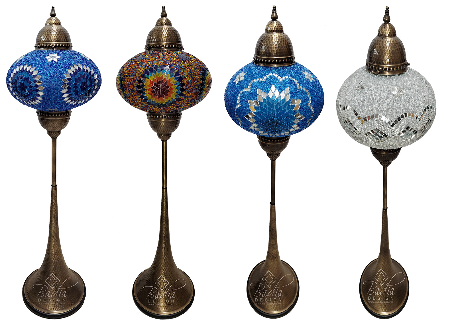 Turkish Moroccan Mosaic Glass Floor Lamps and Lanterns from Badia ...
