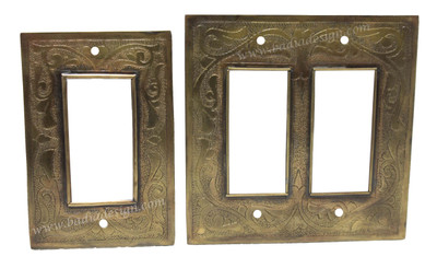 Moroccan Brass Light Switch Cover from Badia Design Inc.