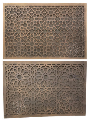 Rectangular Shaped Hand Carved Wooden Panel with a Light Stain from ...