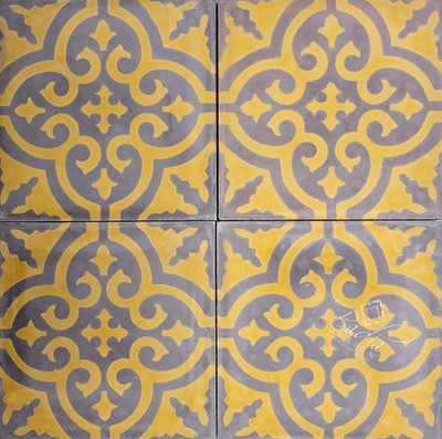 Moroccan Yellow Cement Floor Tile from Badia Design Inc.