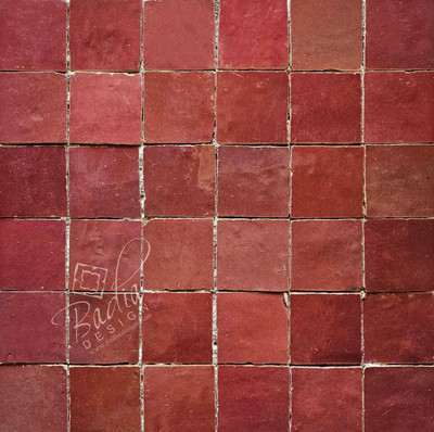 Moroccan Red Zellige Mosaic Tile from Badia Design Inc.