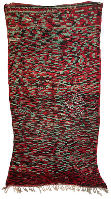 Moroccan Red Multi-Color Rug with Geometric Designs from Badia Design Inc.