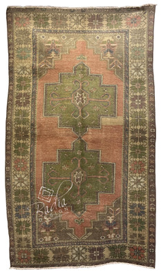 Multi-Color Vintage Turkish Style Rug from Badia Design Inc.