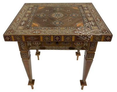 Handcrafted Syrian Design Gaming Table – Play Chess, Checkers ...