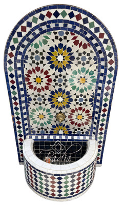 Moroccan Multi-Color Water Fountain with an Arch Top from Badia Design Inc.