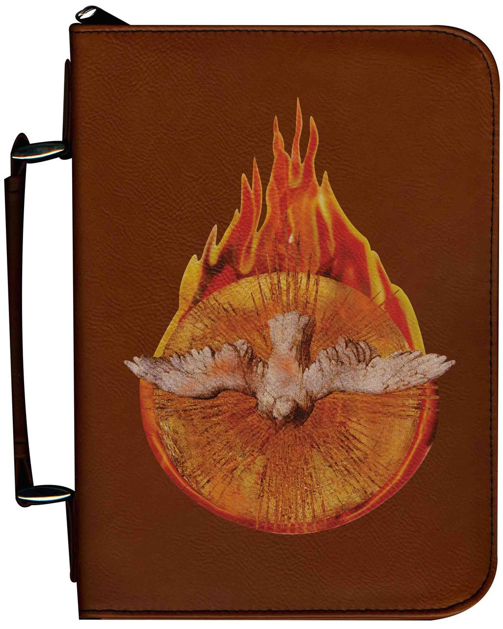 Personalized Bible Cover with Holy Spirit Fire Graphic - Tawny ...