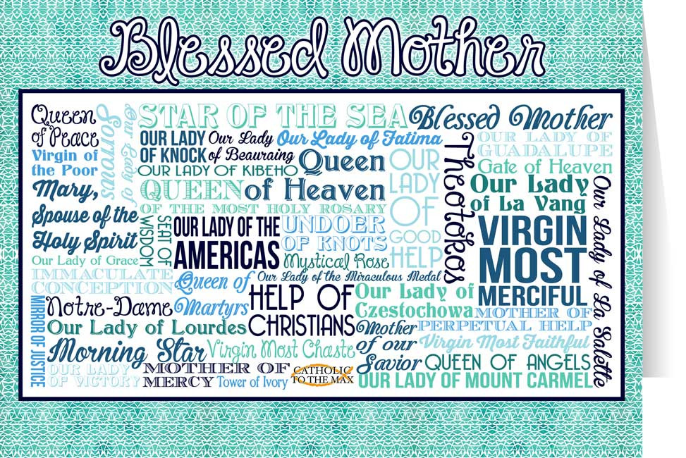 Titles of Mary Quote Card - Catholic to the Max - Online Catholic Store