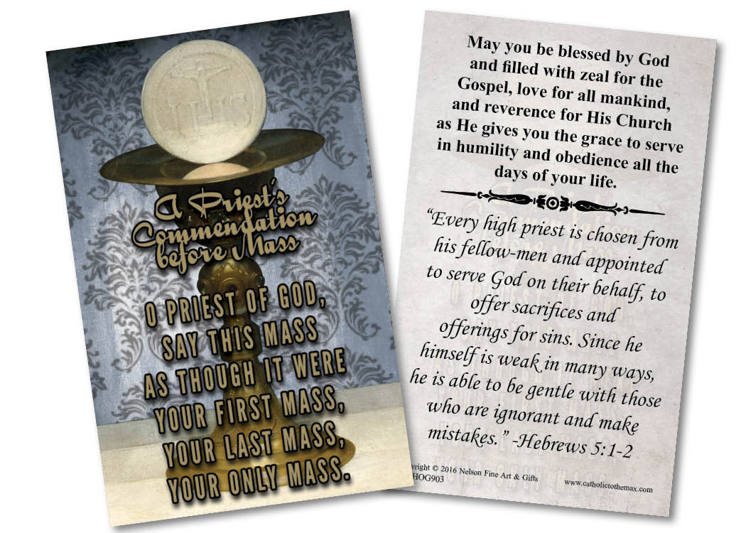 Celebration of the Mass Ordination Holy Card - Catholic to the Max ...