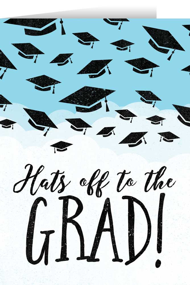 Hats Off Graduation Greeting Card