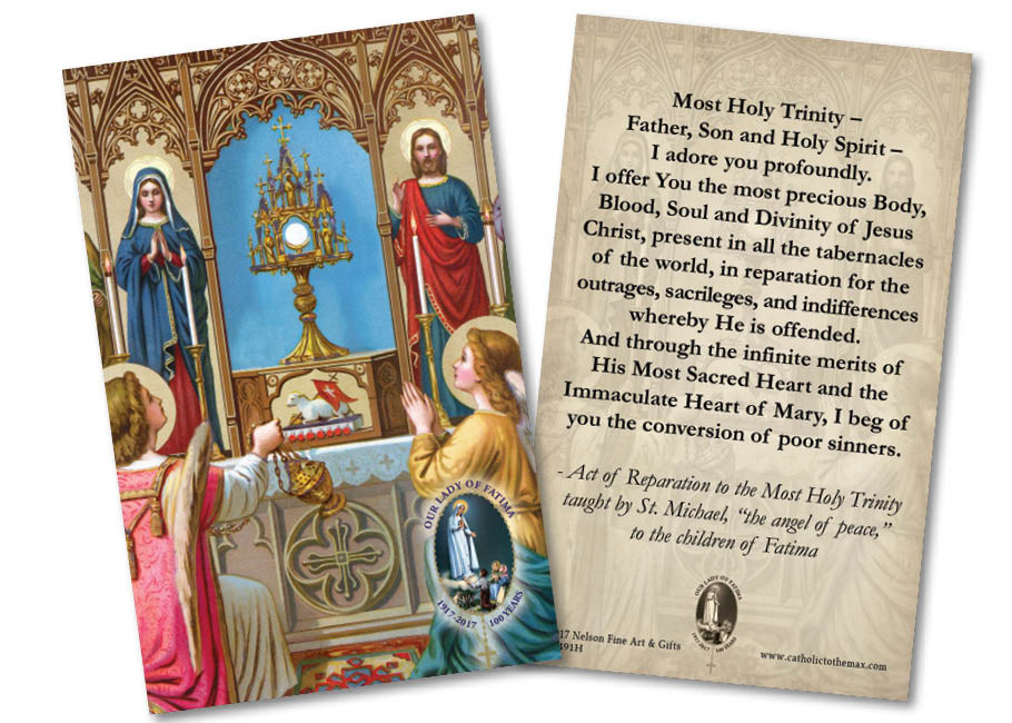 Fatima 100 Year Anniversary Act of Reparation Holy Card