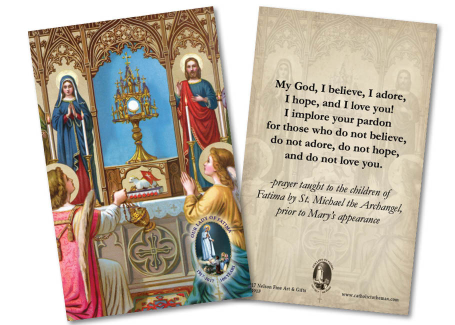 Fatima 100 Year Anniversary "My God" Holy Card