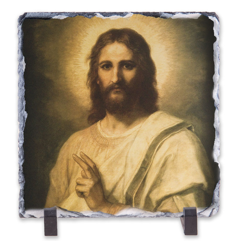 Figure of Christ Square Slate Tile