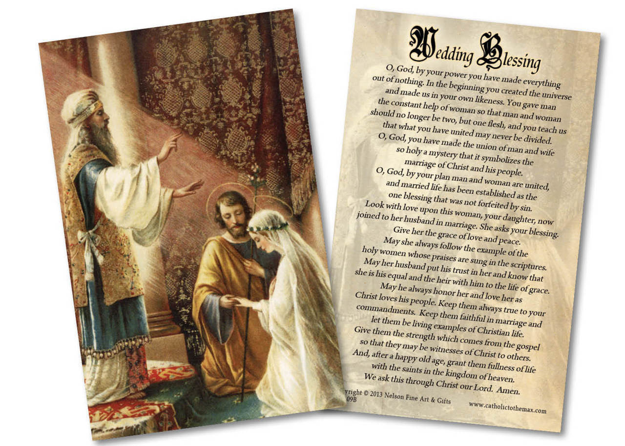 Wedding of Joseph and Mary Wedding Blessing Holy Card