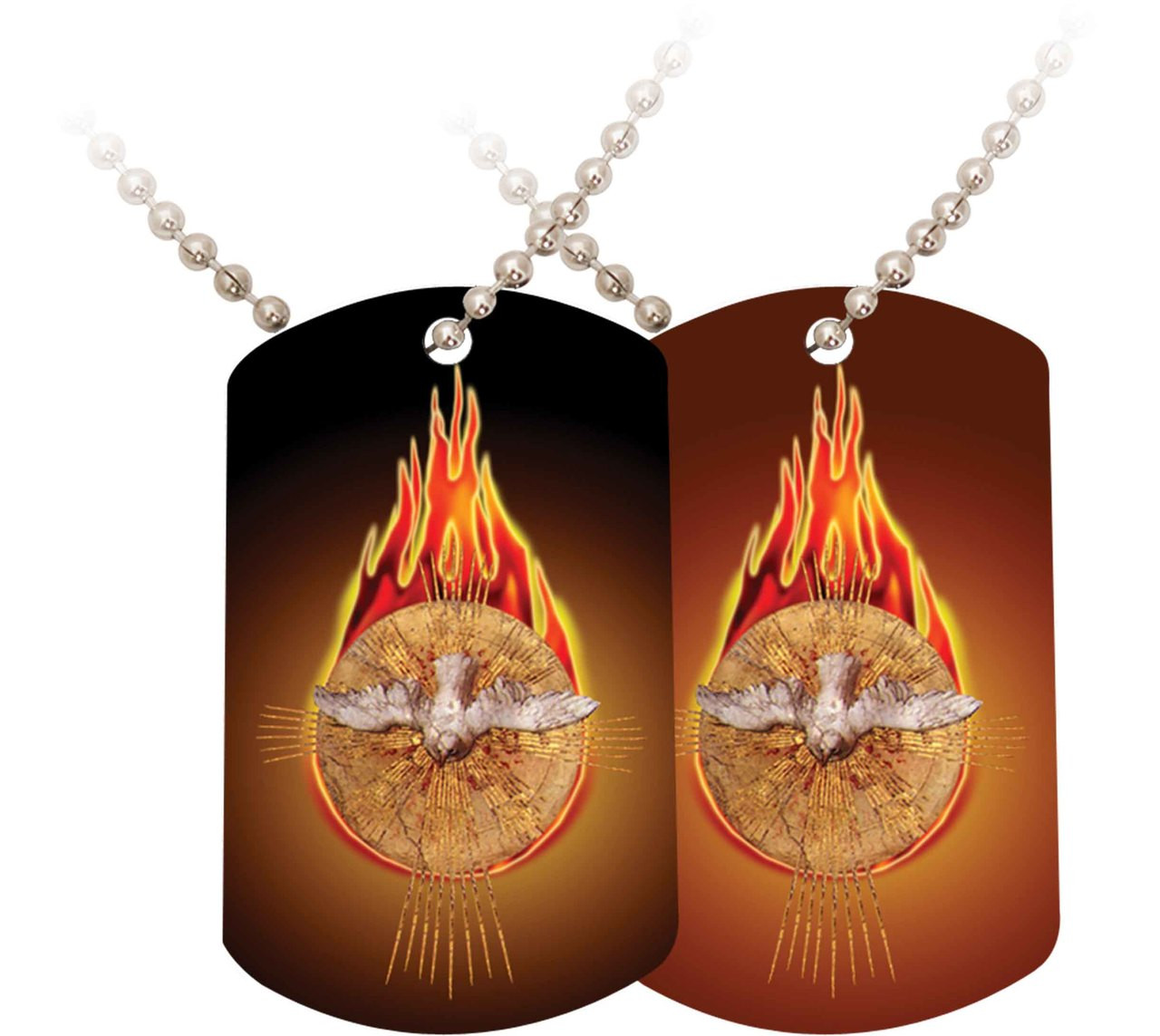 Holy Spirit Fire Dog Tag