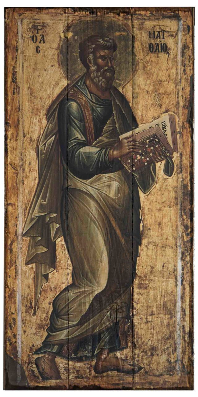 The Apostle Matthew Rustic Wood Russian Icon Plaque - Catholic to the ...