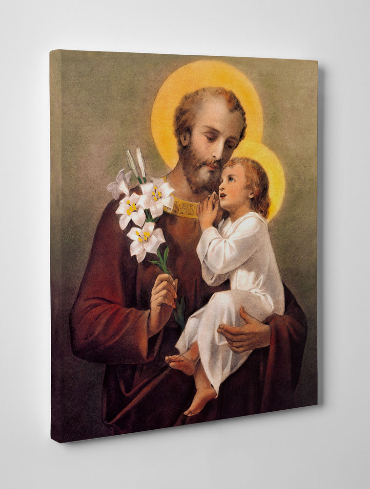 St. Joseph (Younger) Gallery Wrapped Canvas - Catholic to the Max ...