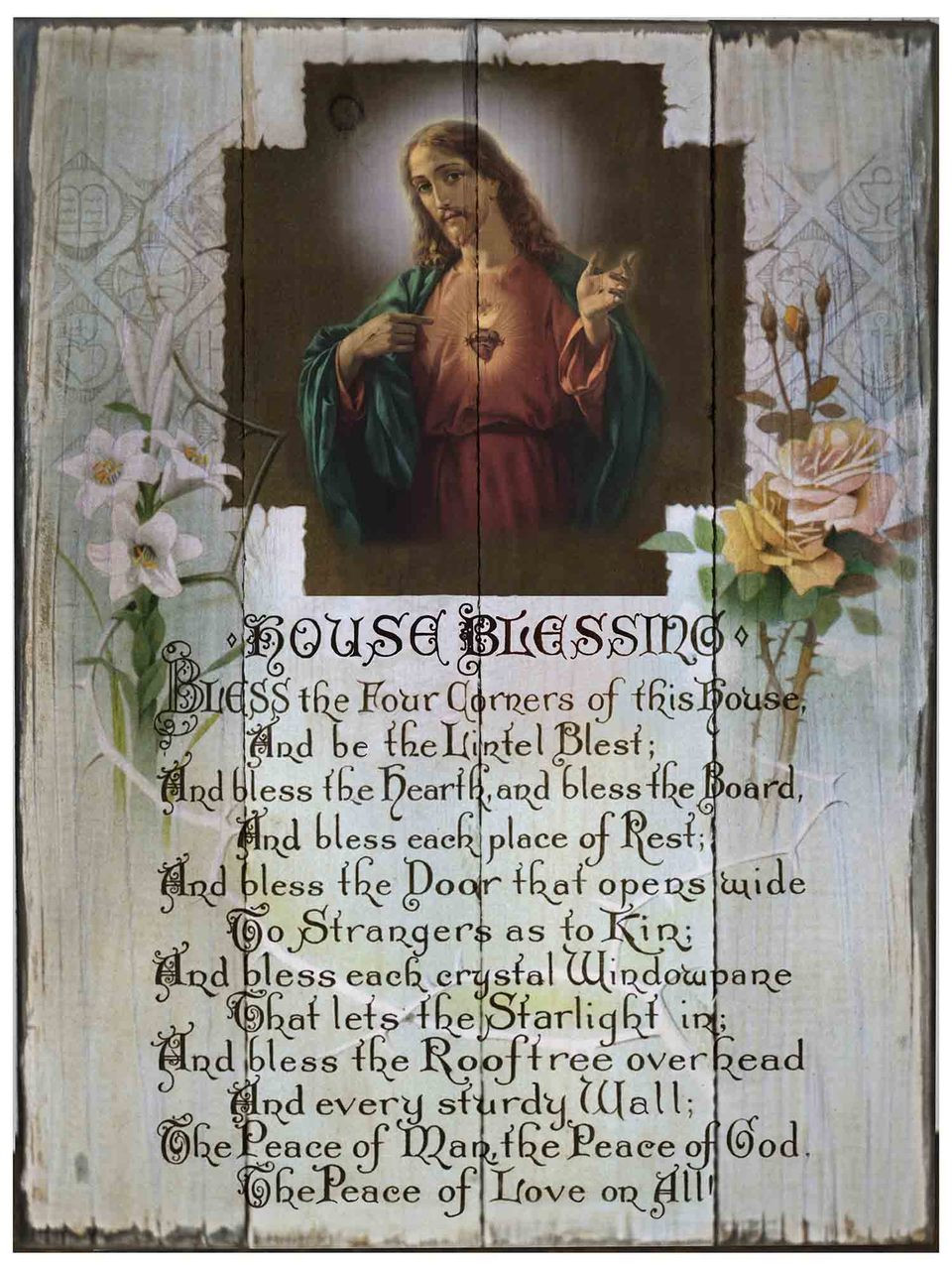 House Blessing Rustic Wood Plaque - Catholic to the Max - Online ...