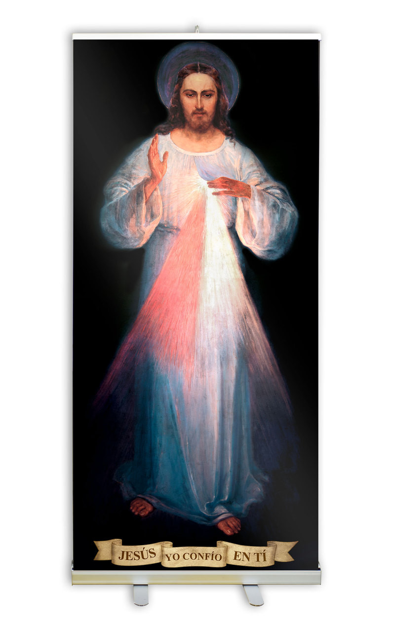 Spanish Divine Mercy Original Vilnius Banner Stand - Catholic to the ...