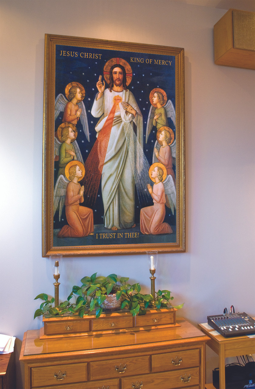 King of Divine Mercy Church- Sized Framed Canvas - Catholic to the Max ...