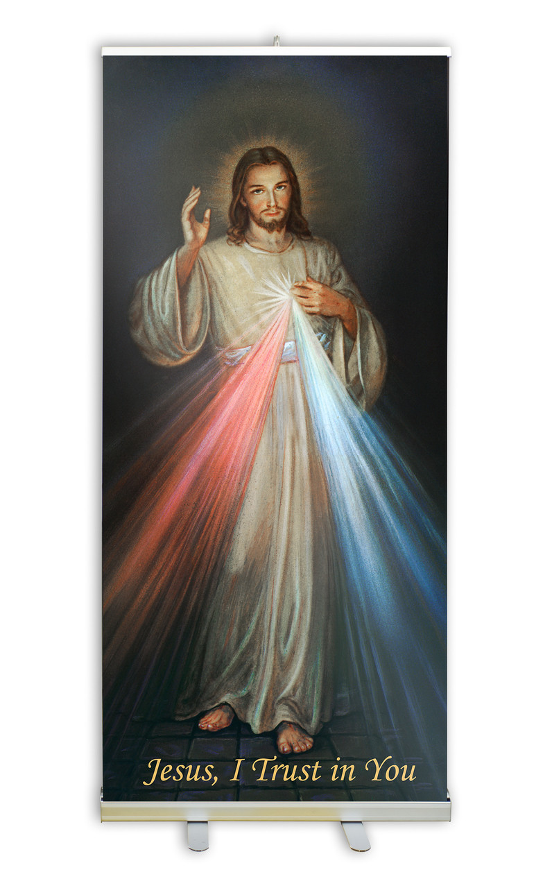 Divine Mercy Banner Stand - Catholic to the Max - Online Catholic Store