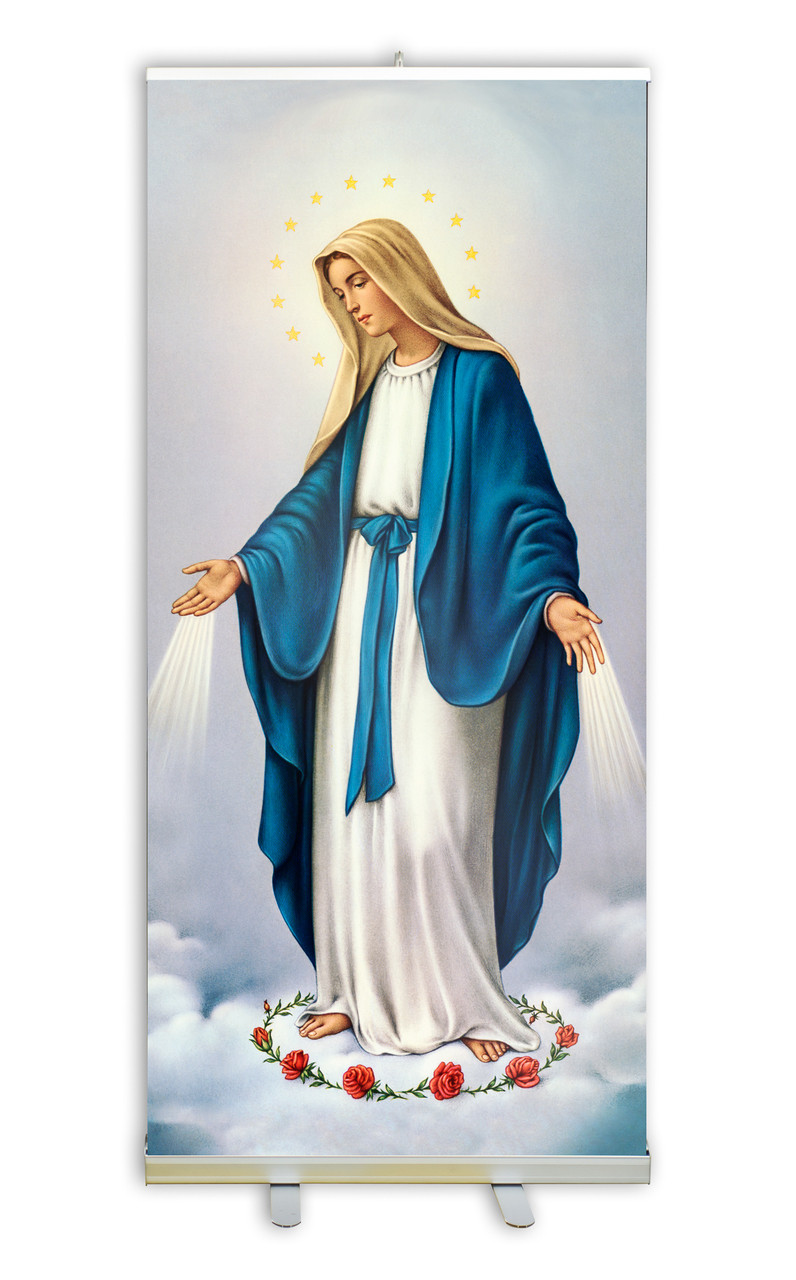 Our Lady of Grace Banner Stand - Catholic to the Max - Online Catholic ...