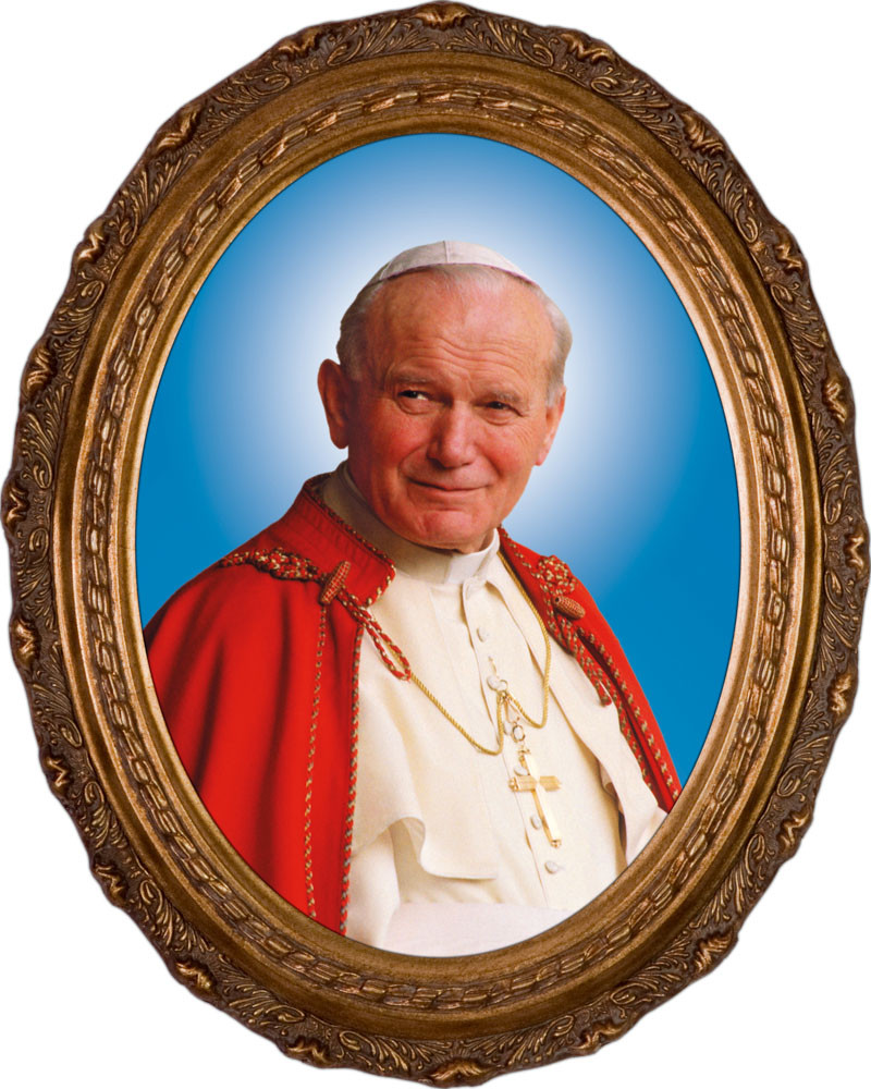 Pope John Paul II Sainthood Formal Portrait - Oval Framed Canvas ...