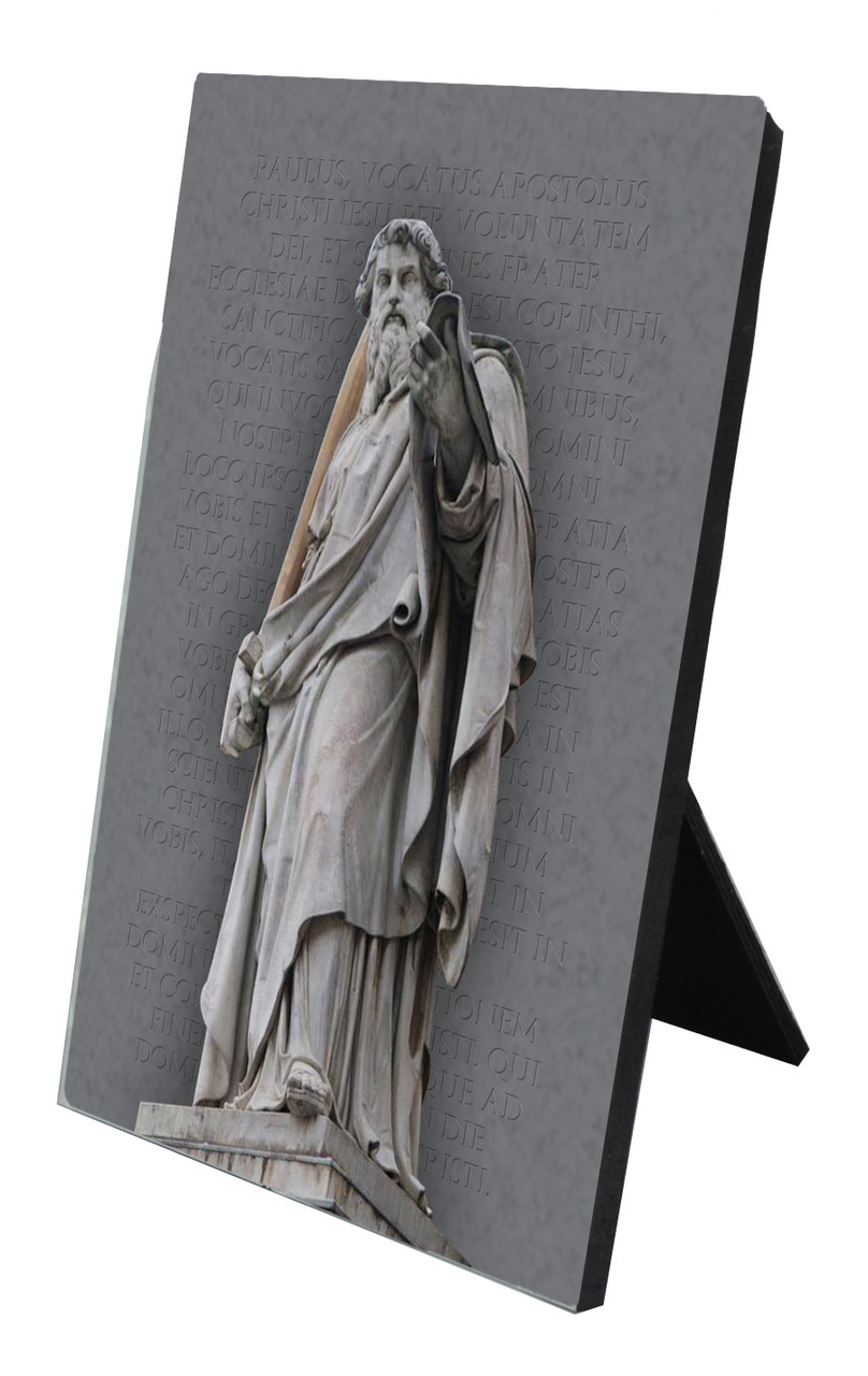 St. Paul Statue Vertical Desk Plaque - Catholic to the Max - Online ...