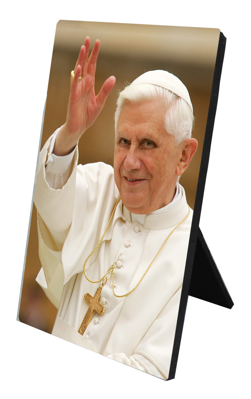 Pope Benedict Waving Vertical Desk Plaque - Catholic to the Max ...