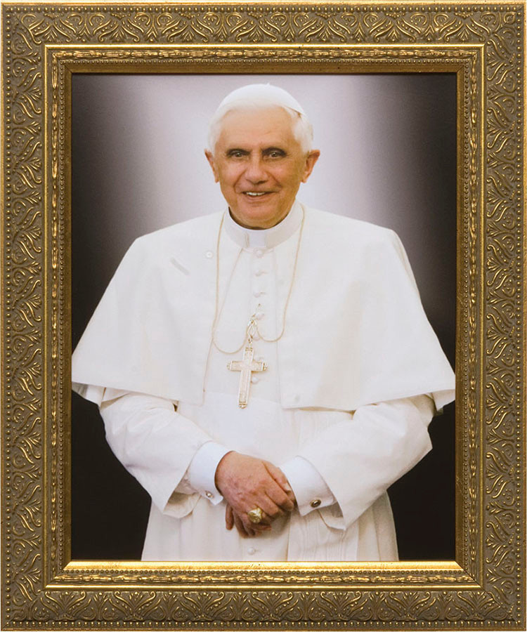 Pope Benedict Formal - Gold Framed Art - Catholic to the Max - Online ...