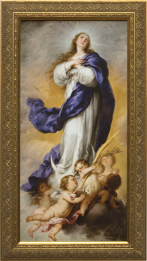 Immaculate Conception - Standard Gold Framed Art - Catholic to the Max ...