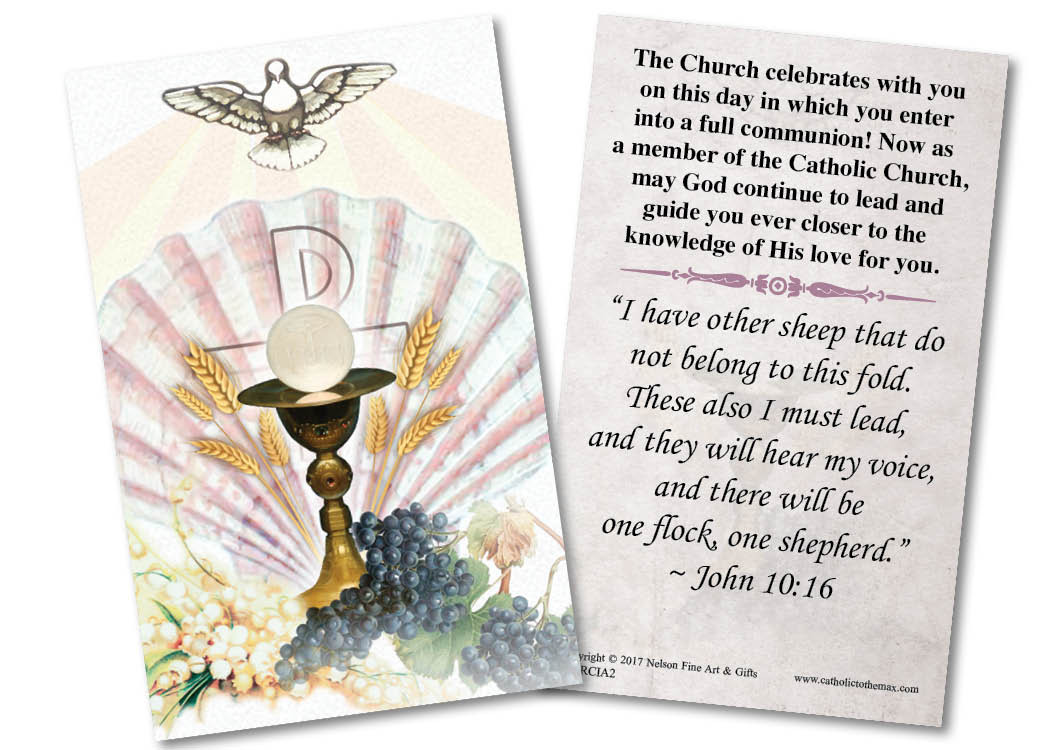 Eucharist RCIA Holy Card