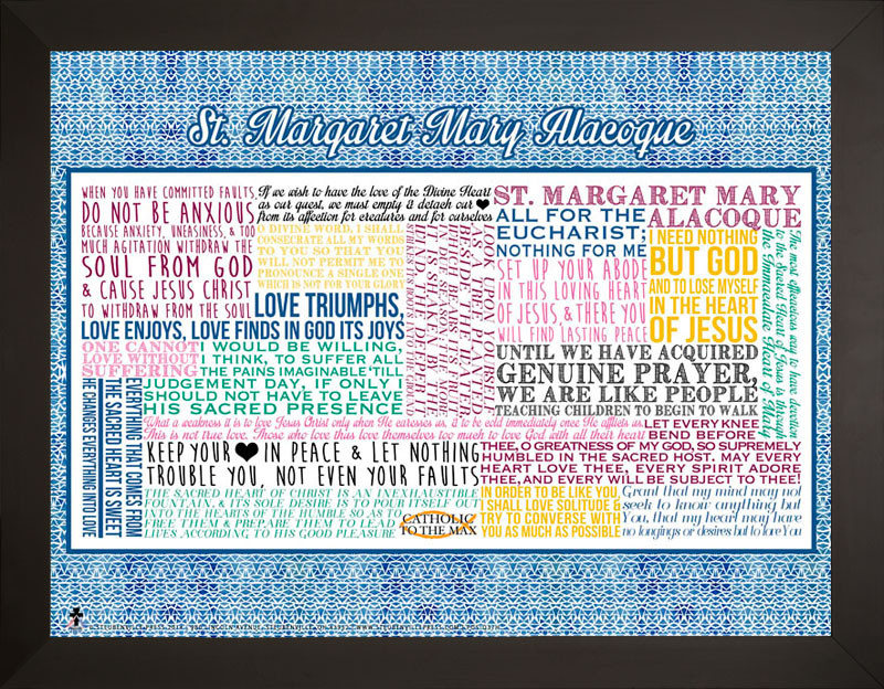 Saint Margaret Mary Alacoque Quote Poster