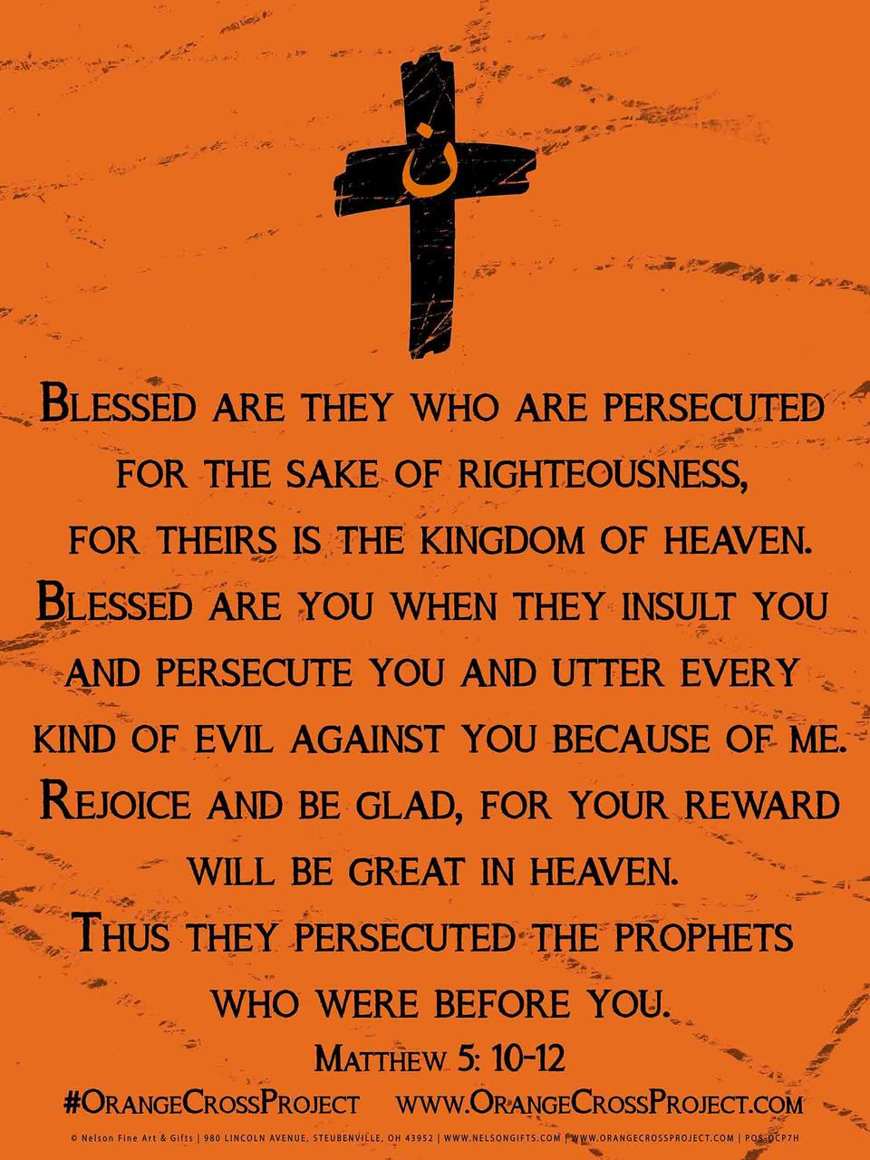 Orange Cross Project Poster - Catholic to the Max - Online Catholic Store